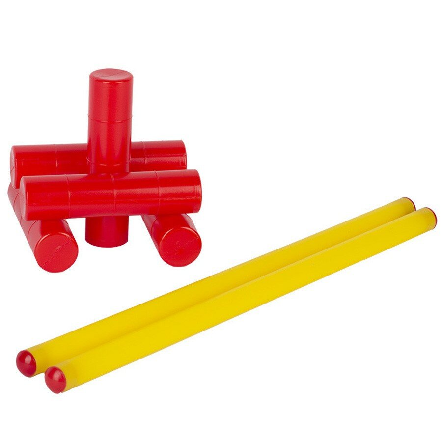 Игра спортивная "Городки" / бита - 2 шт, бруски (городки) - 5 шт. / пластик