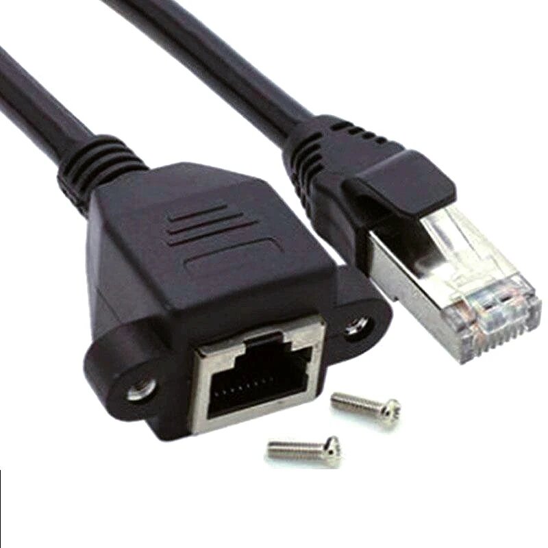 Кабель-удлинитель RJ45 Erilles черный 0,3 м
