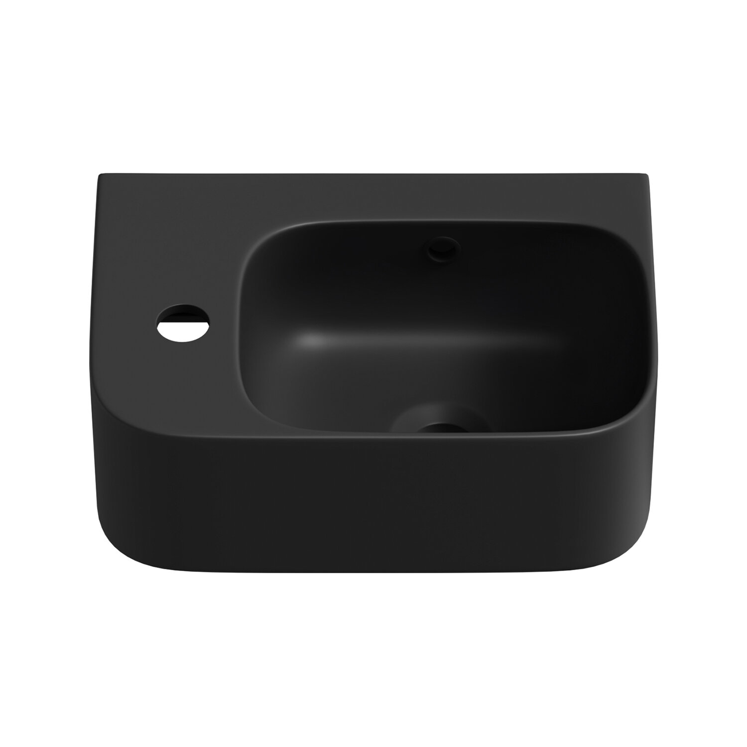 Подвесная или накладная раковина в ванную комнату Lavinia Boho Bathroom Sink 33311064: прямоугольная раковина, ширина умывальника 37 см, цвет матовый черный