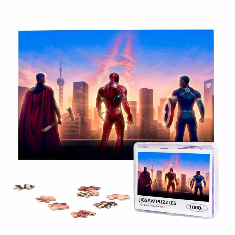 Iron Man Деревянный пазл Марвел Деревянные пазлы Железный человек Marvel