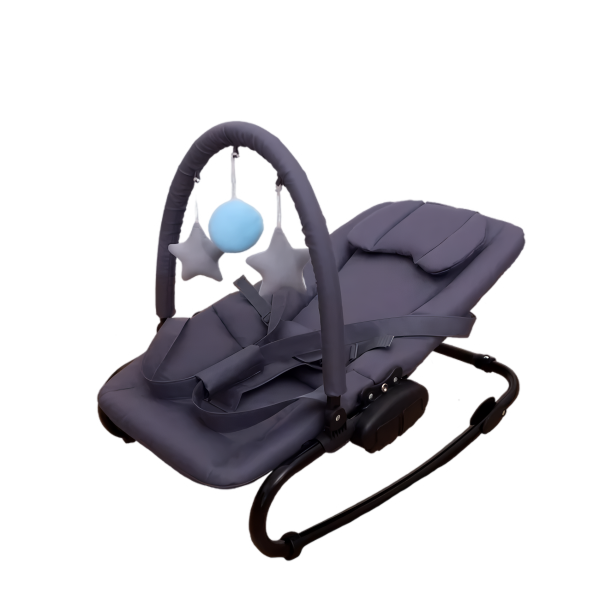 Шезлонг для новорожденных Solmax кресло качалка детская напольная Kids