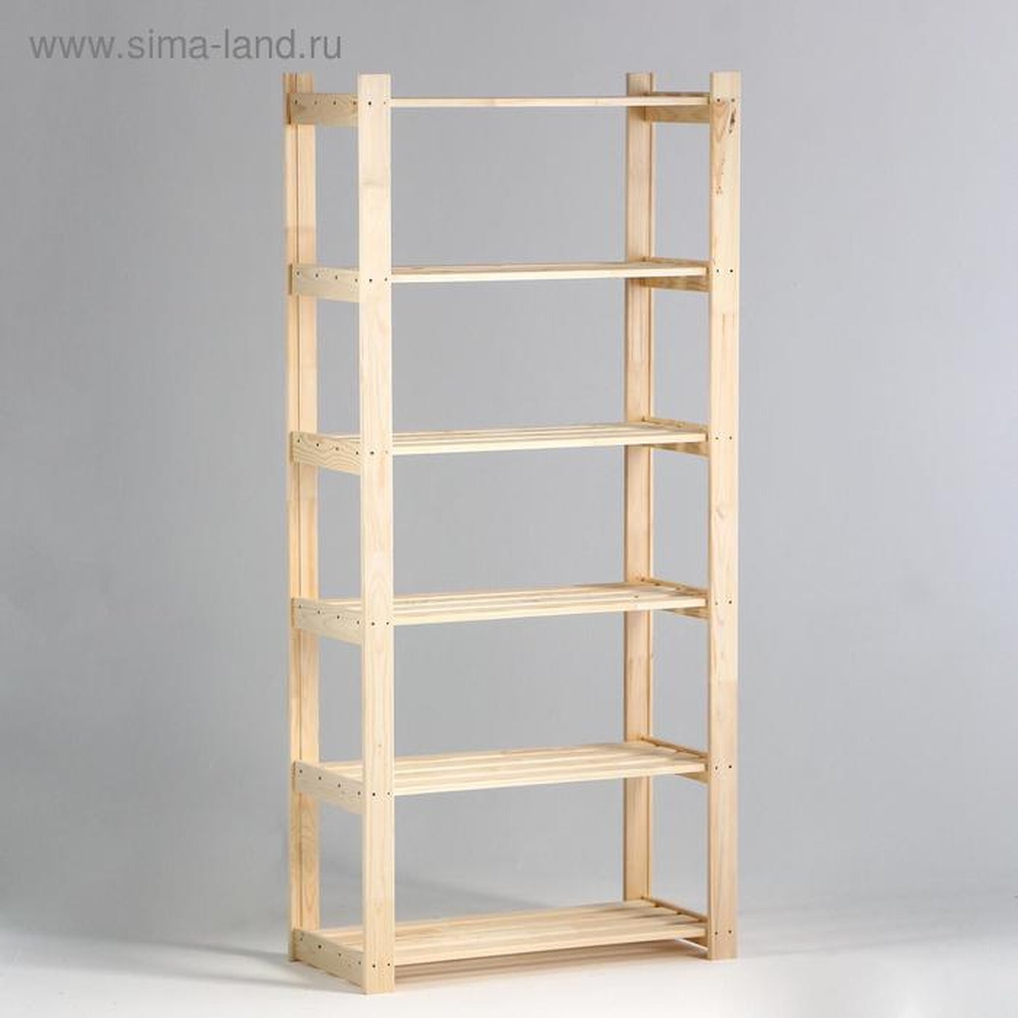 Стеллаж деревянный усиленный 180х84х37,5см, 6 полок