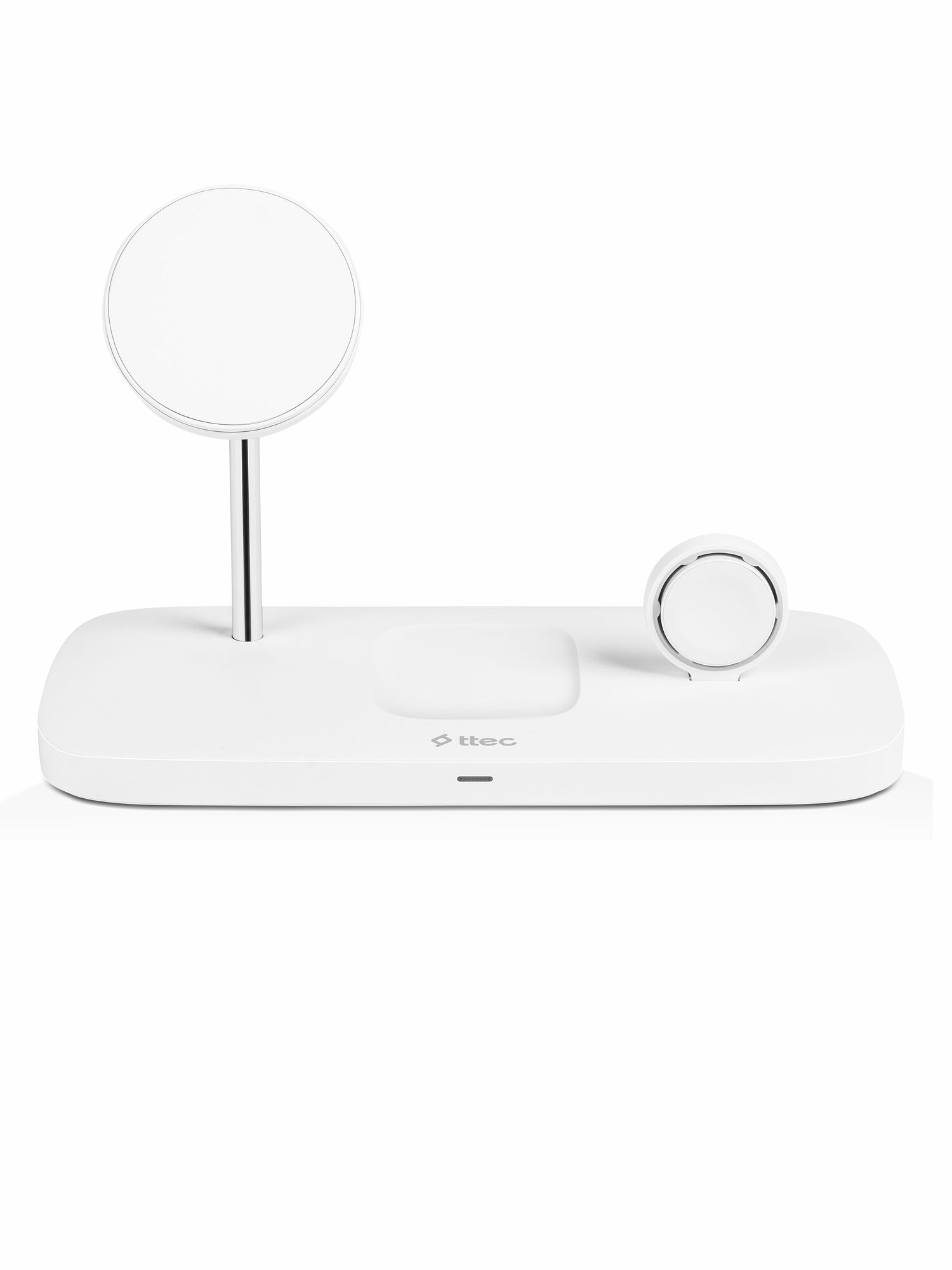 Беспроводная зарядка 3-в-1 TTEC AirCharger Trio Up MagSafe compt. 3 in 1 iPhone + Apple Watch + AirPodsWireless Charger. Цвет: белый