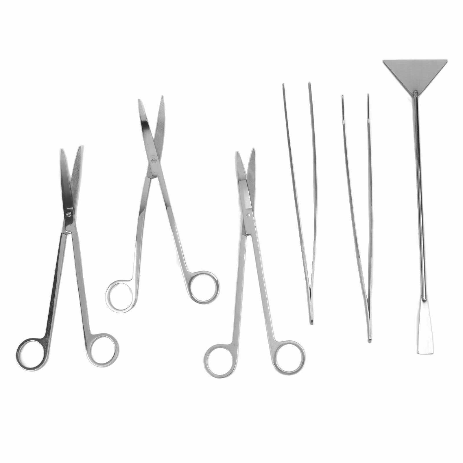 Набор инструментов для аквариума из нержавеющей стали: ножницы, пинцет, шпатель, инструменты для террариума с сумкой для хранения