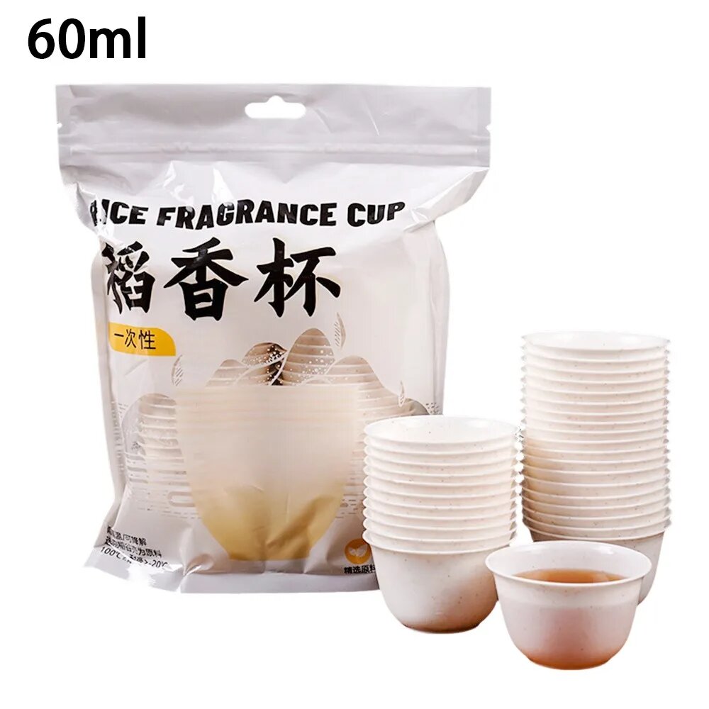 Одноразовые чайные чашки LINSBAYWU 60 мл, 48pcs-pack tea cup, <200 мл