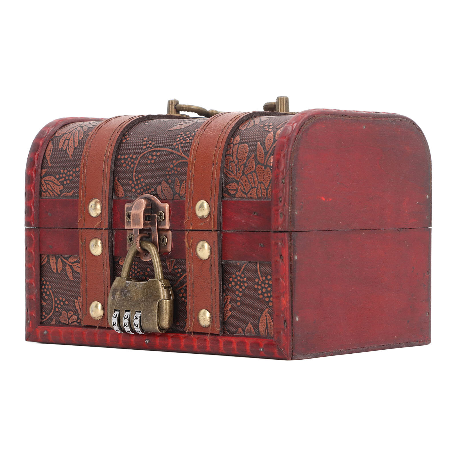 Сундук для хранения сокровищ, винтажный деревянный ящик большой емкости с кодовым замком для свадьбы