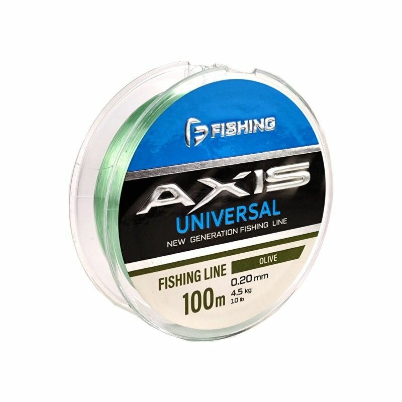 F-FISHING Леска Axis Universal Line Olive 100м 0,20мм 4,5кг 10lb