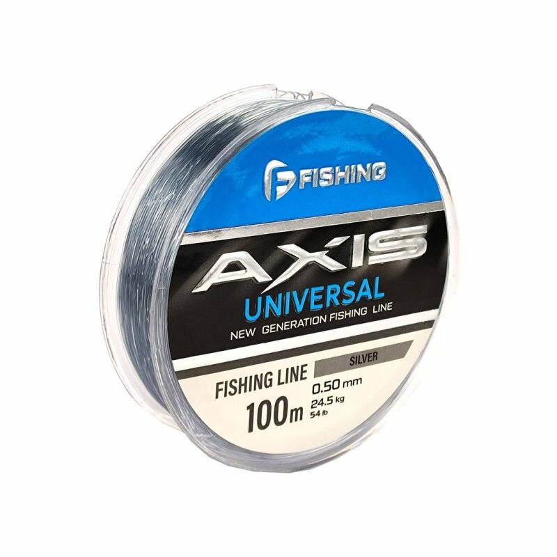 F-FISHING Леска Axis Universal Line Silver 100м 0,50мм 24,5кг 54lb