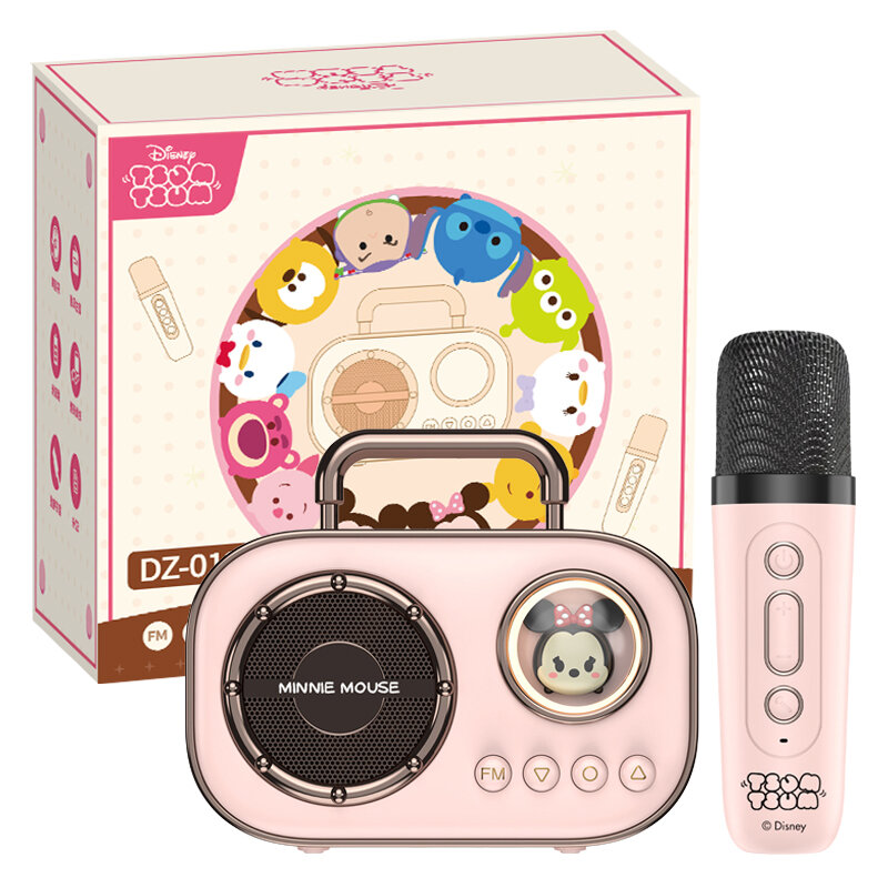Bluetooth-колонка Disney Dual Band шумоподавляющая, [upgraded]pink minnie-single mic, два микрофона