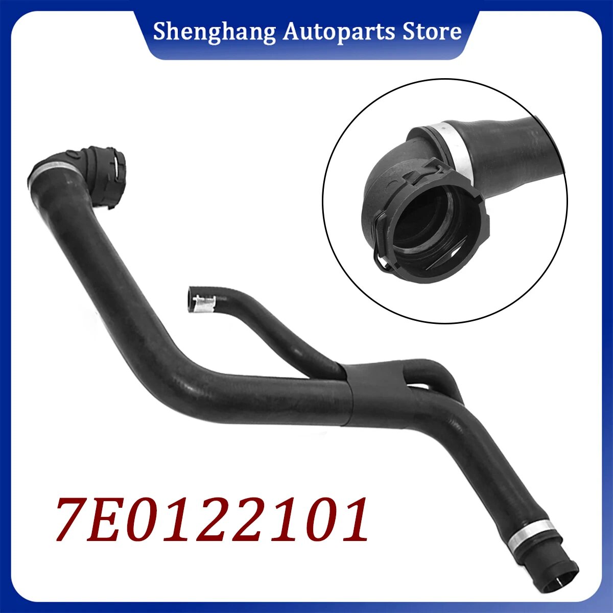 Верхний шланг охлаждающей жидкости 7E0122101 для VW Camper 7E T5 2012-2015 SG T6 2016-2019 Transporter/Caravelle 7E 7F 2012-2015 SF SG 2016-19