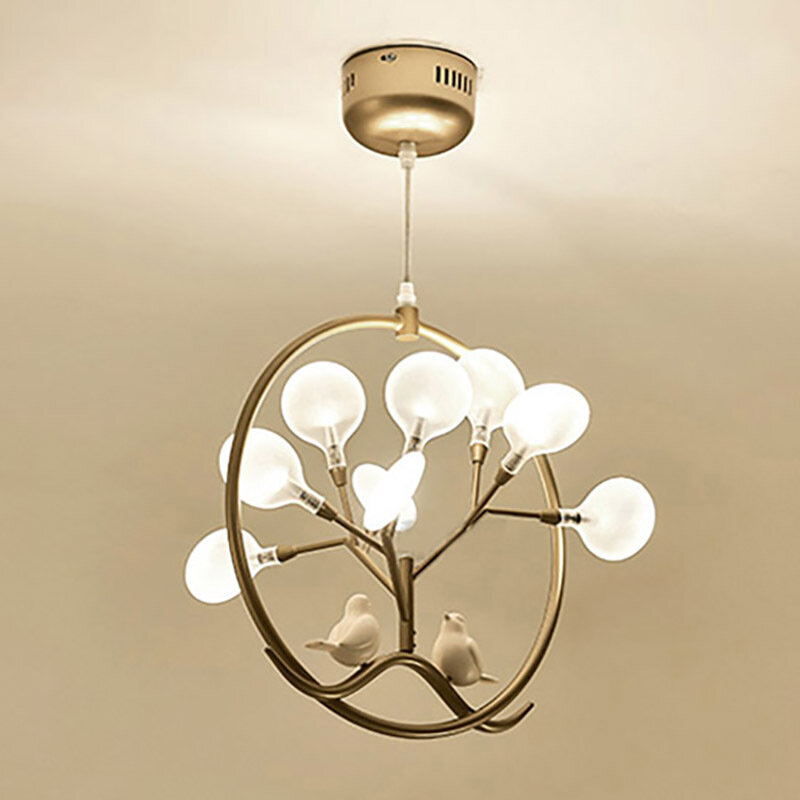 Люстра, в форме золотой птицы, LED, G4, 27Вт