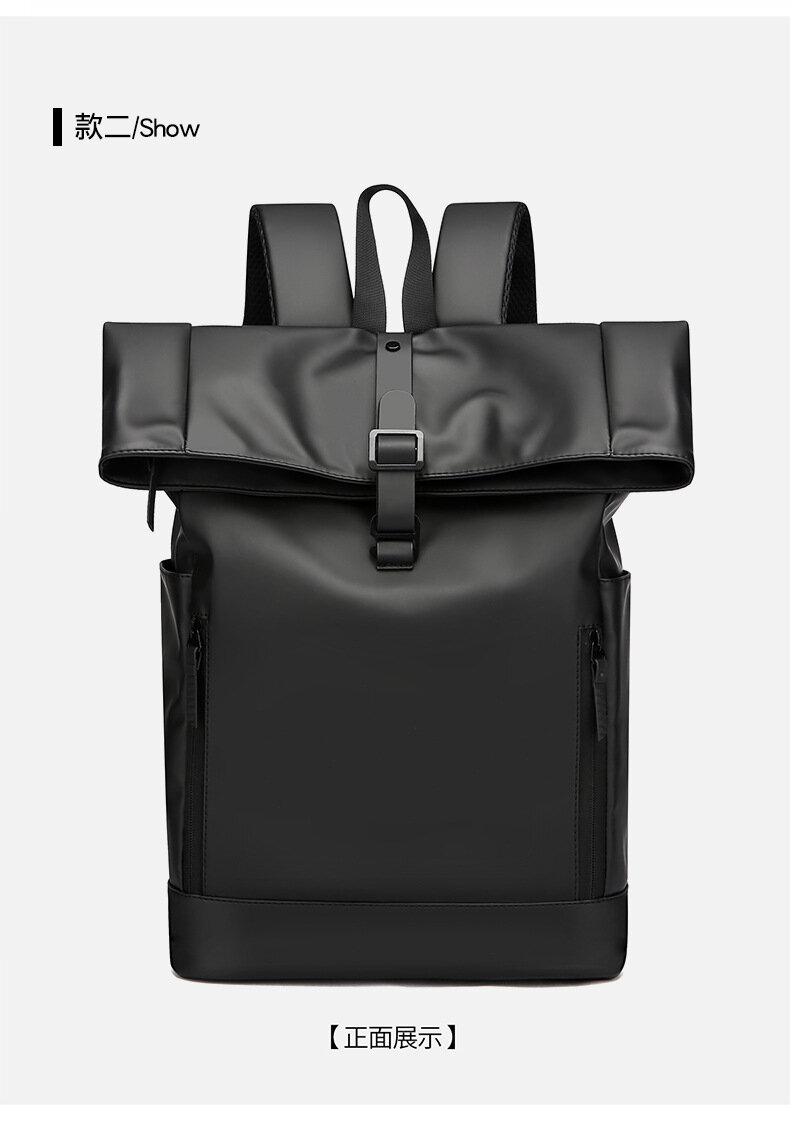 Рюкзак для мужчин, рюкзак с ролл-топом, водонепроницаемый, рюкзак для компьютера, сумка для поездок, большая вместимость, школьный рюкзак для студентов