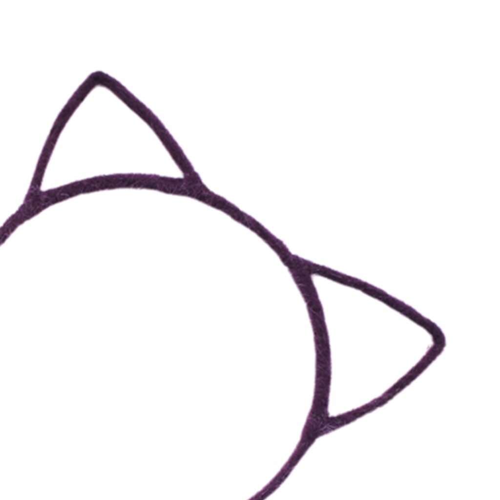 Повязка на голову с кошачьими ушками-фиолетовый