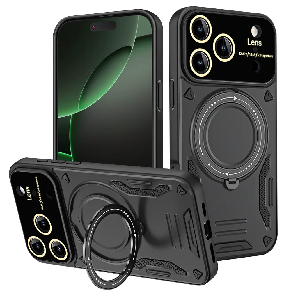 Противоударный магнитный чехол для iPhone 17 Pro Max 17 iPhone17 Про Макс, Зеленый, Черный, black
