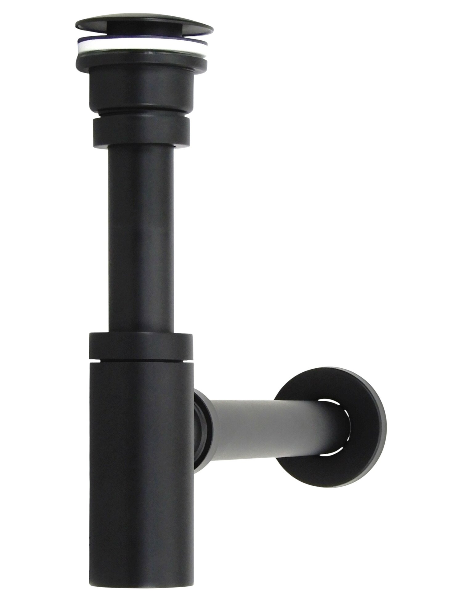 Сифон для раковины в ванную AICITY КН905 универсальный, черный матовый