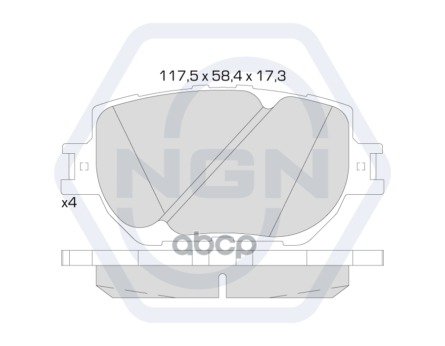 Тормозные колодки (передние), применяется на Lexus IS III, с 2013 года. NGN арт. 3502239