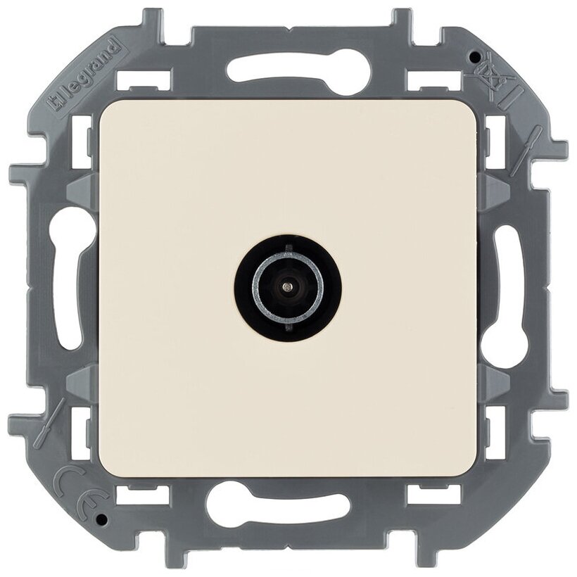 Розетка телевизионная TV Legrand Inspiria, тип "звезда", 1 дБ 4-2400 МГц, цвет "Слоновая кость"