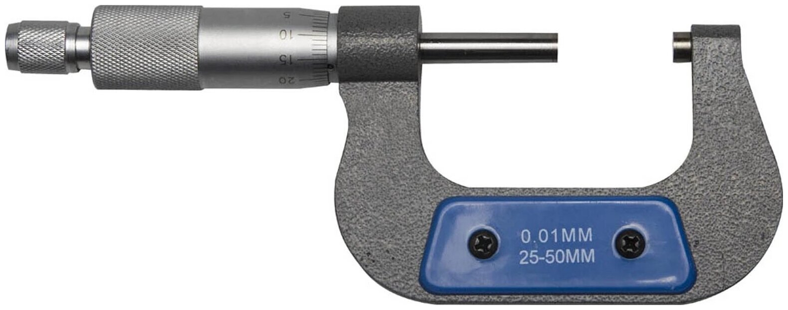 Микрометр ЗУБР "эксперт" гладкий механический, МК 50, диапазон 25-50мм, шаг измерения 0,01мм