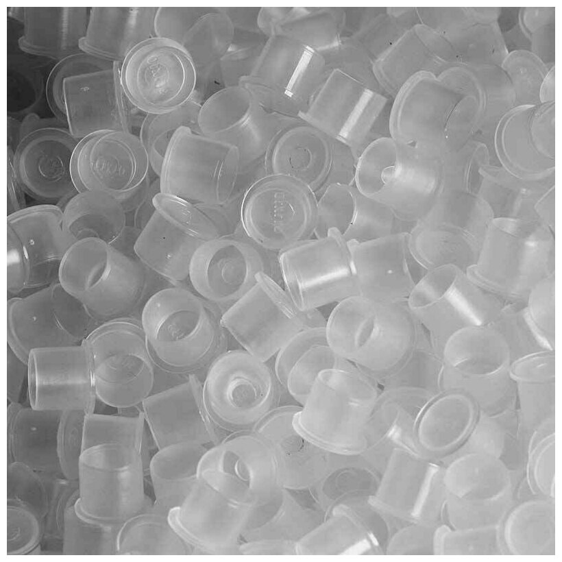 Колпачки для краски пластиковые 8/10 мм XS - 200 шт, колпачки для тату пигмента