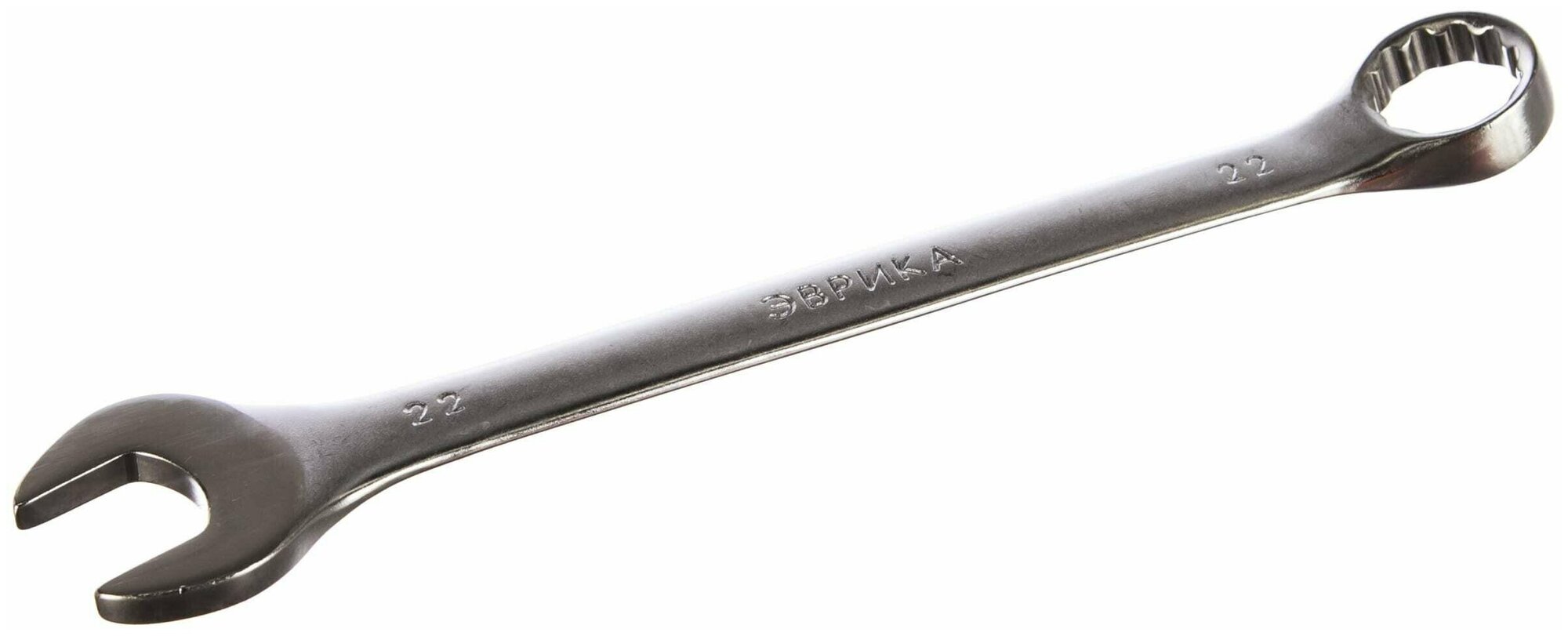 Ключ комбинированный 22мм ER-31022 (Chrome vanadium) на держателе сатинированный эврика