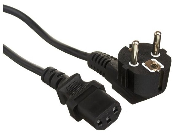 Кабель питания Exegate Power PC-5P (Евровилка угловая Schuko->С13) VDE-250V-3*1.0mm2, медь, черный, 5м