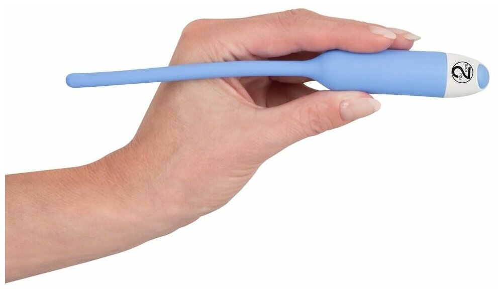 Голубой вибратор для уретры Dilator Vibe - 19 см.