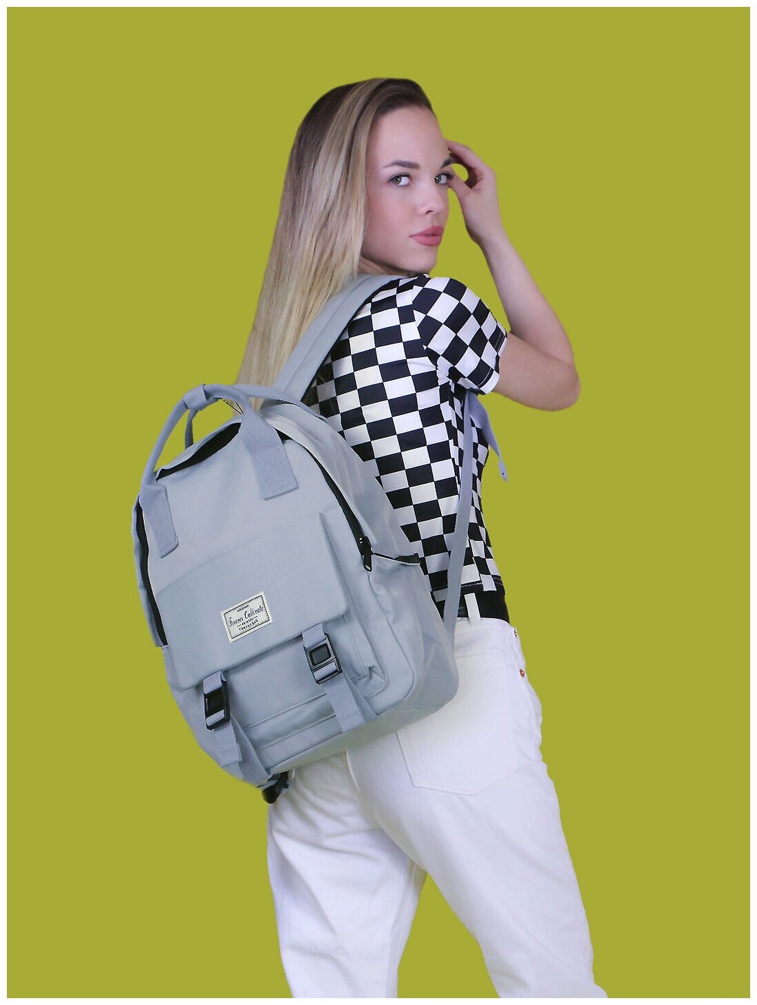 Рюкзак школьный Forever Cultivate 9028-4 для девочки, с влагозащитой, с двумя ручками, серый