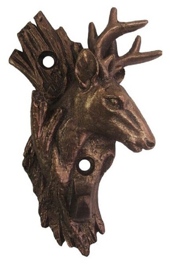 Крючок чугунный "Олень" патина