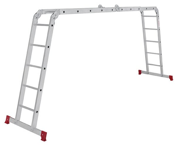 Лестница алюминиевая трансформер четырехсекционная 5 ступеней Новая высота бытовая