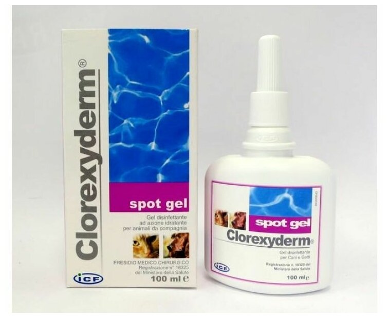 Хлорэксидерм спот гель для кошек и собак, фл. 100 мл