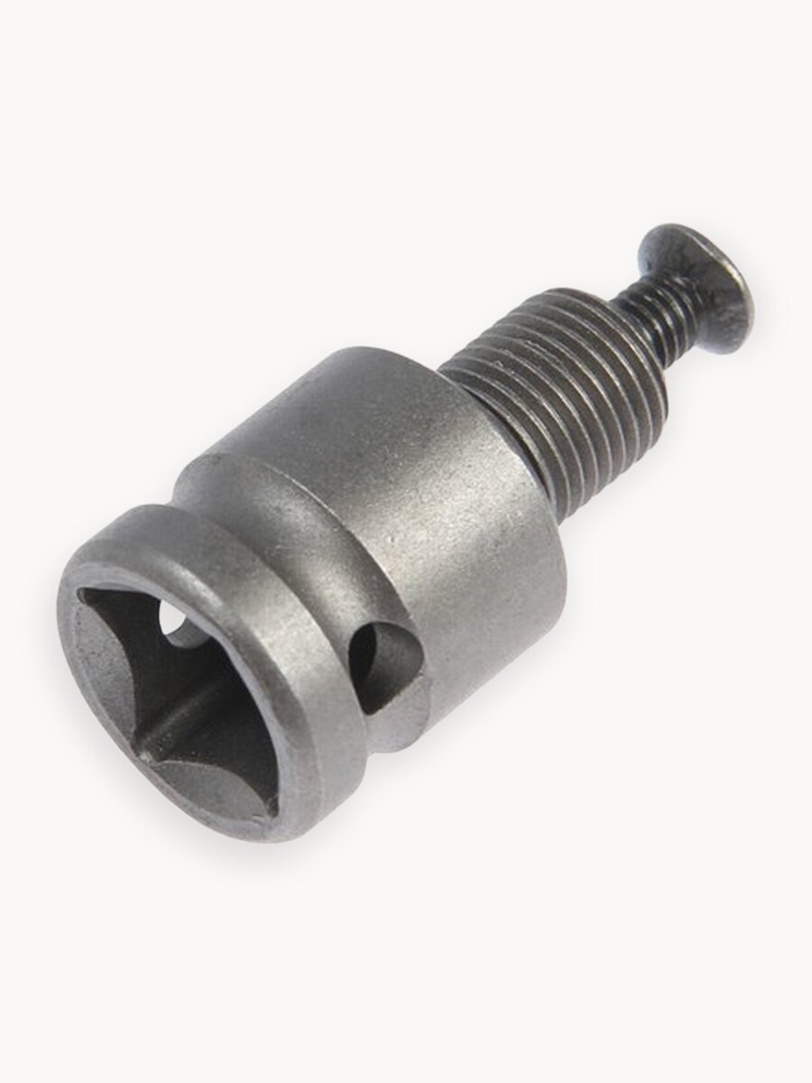 Адаптер для гайковерта тундра, CrV, с квадрата 1/2" на резьбу 1/2", длина 35 мм