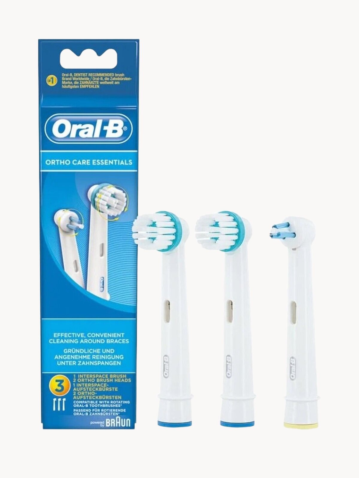 Насадки для электрических зубных щеток Oral-B Ortho Care Essentials (3 шт).