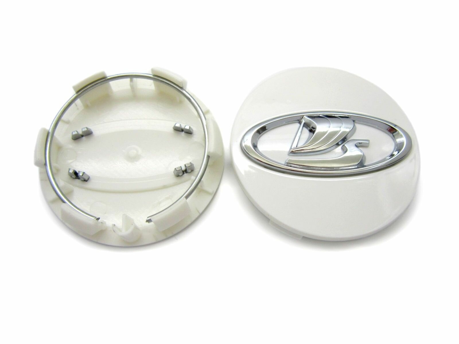 Колпачок заглушка на литой диск Лада 58/50/11, белый, 1 шт.