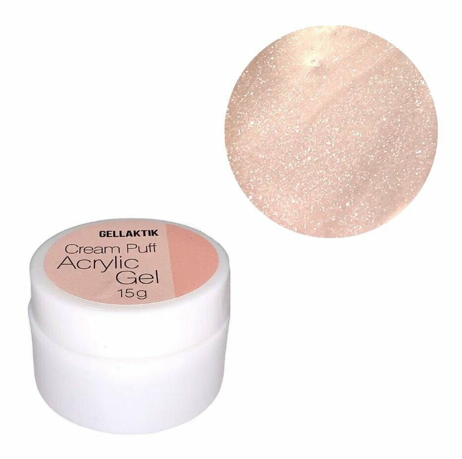 Gellaktik Акригель с шиммером CREAM PUFF ACRYLIC GEL №03 15 гр