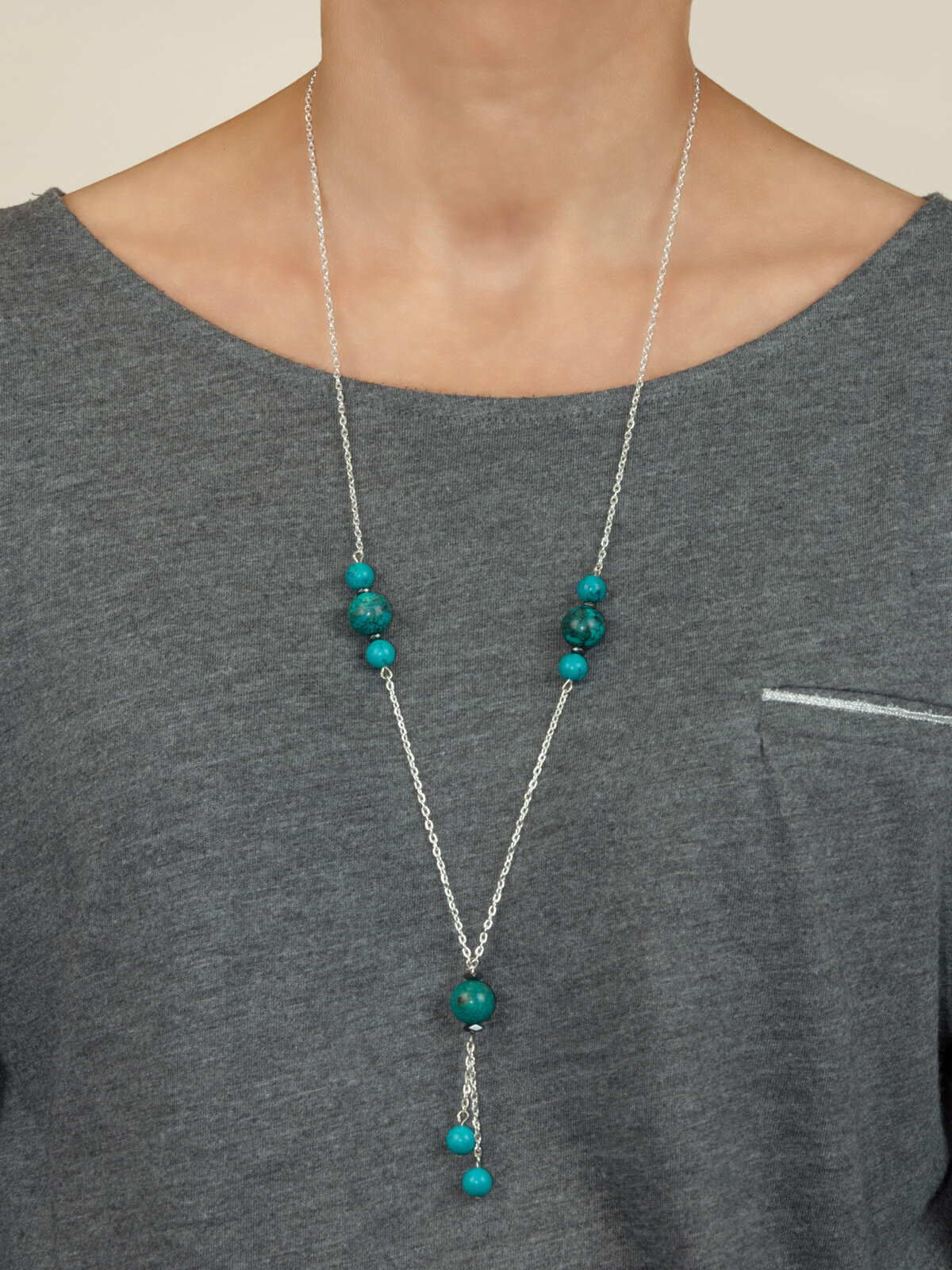 Колье, говлит, гематит