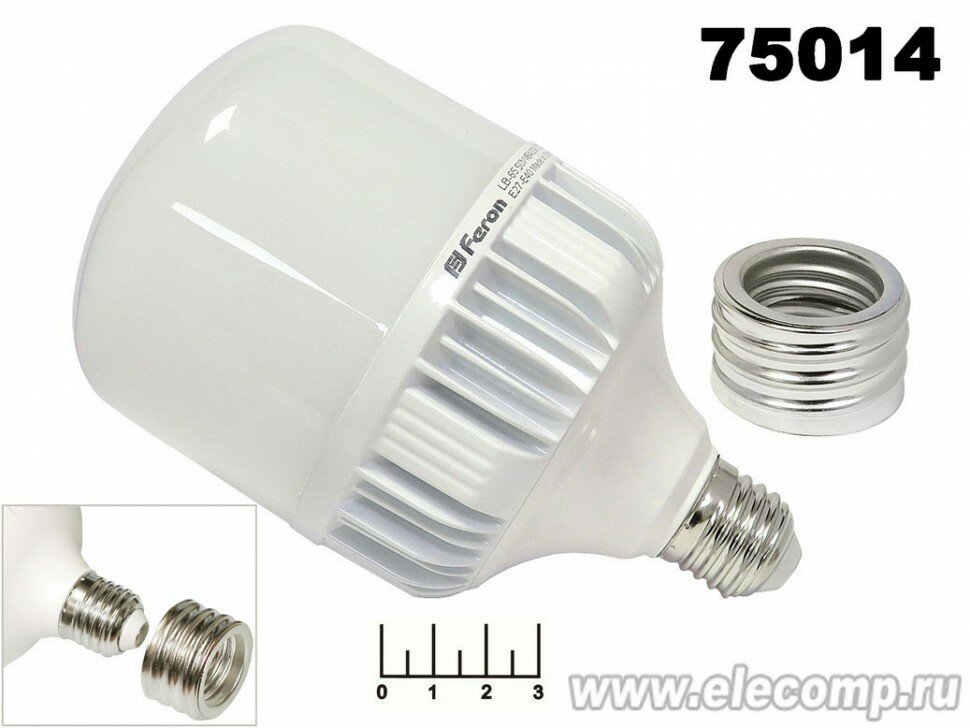 Лампа светодиодная 220V 50W E27 6400K белый холодный M80 (+ E40) Feron LB-65 (25539) (118*204)