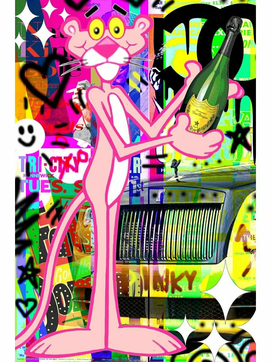Постер "Colorful Pop-Ar. Розовая Пантера"