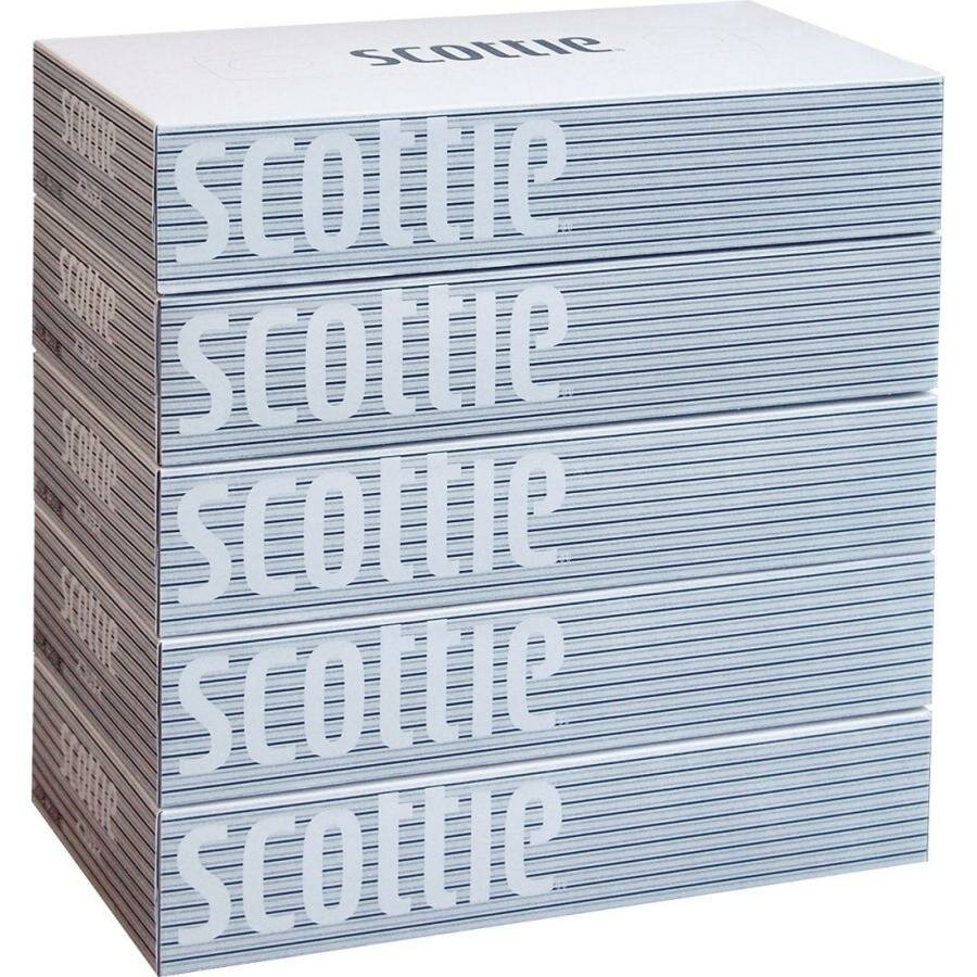 Crecia Салфетки Scottie сухие двухслойные элегантный дизайн, набор 200 шт * 5 упаковок