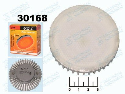 Лампа светодиодная 220V 6.1W GX53 красная матовая Ecola (T5TR61ELC)