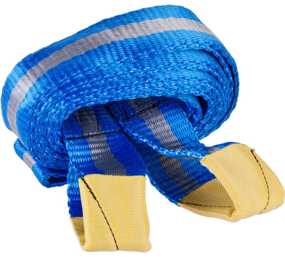 ЗУБР 2 петли, 7 т, ширина ленты 60 мм, длина 5 м, буксировочный трос (61216-7)