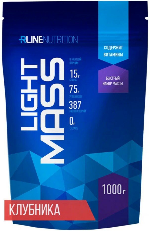 Гейнер RLine Light Mass 1000г, клубника