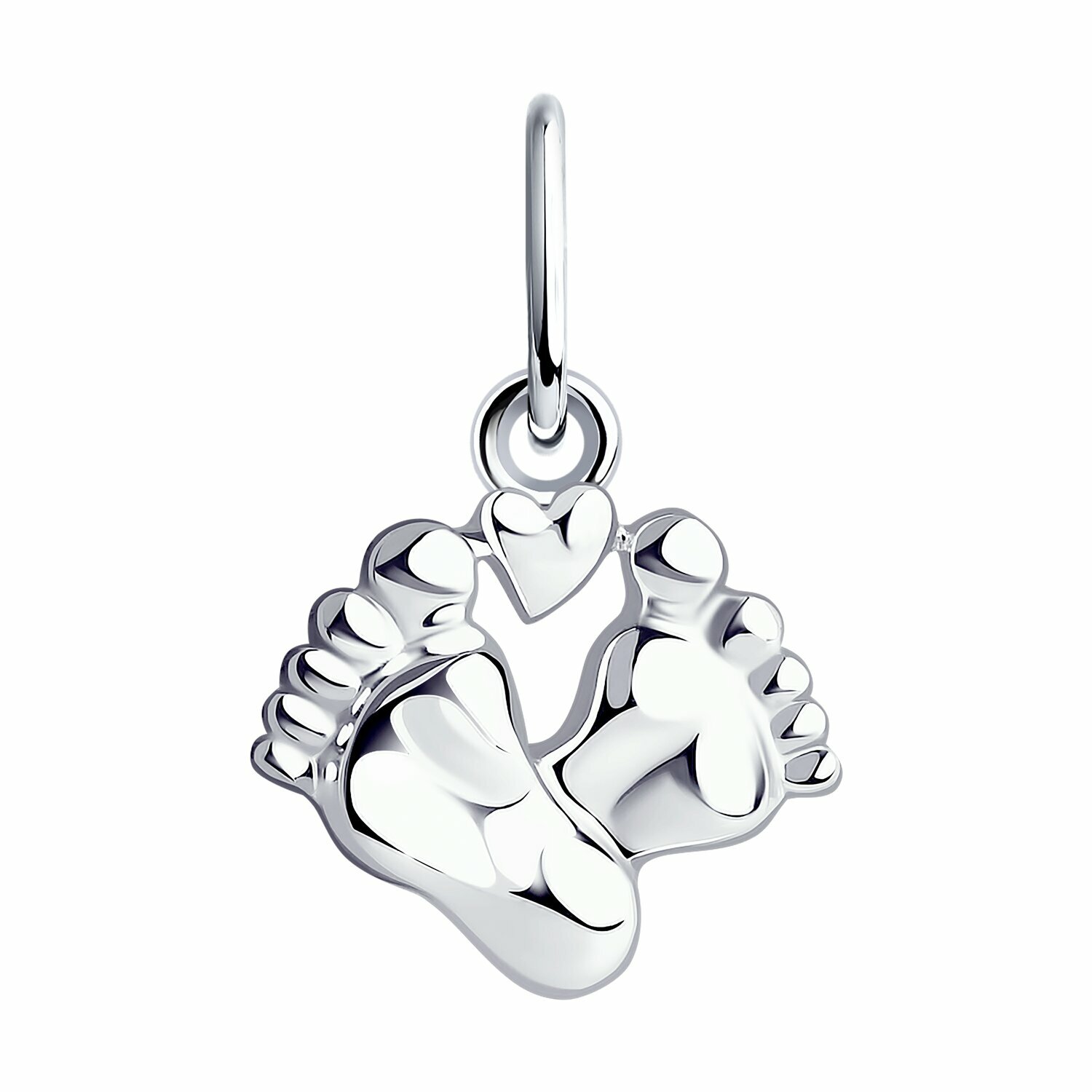 Подвеска, серебро, 925 проба, родирование