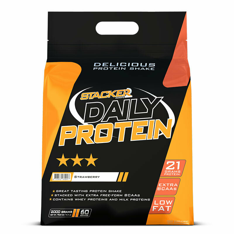 Протеин Daily Protein с BCAA и глютамином Stacker2 клубника, 2000 гр.