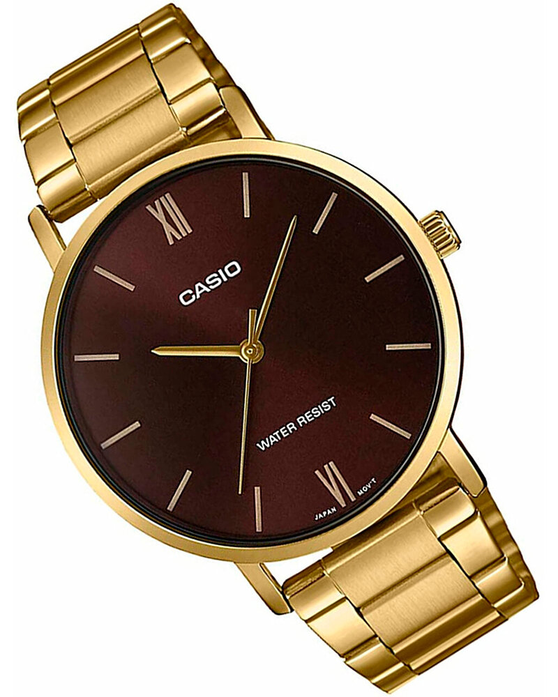 Наручные часы CASIO Collection, коричневый/золотой — фото 1