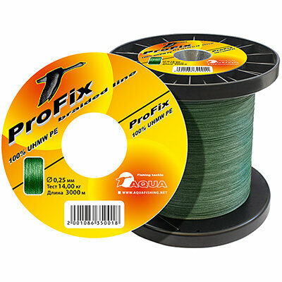 Плетеный шнур для рыбалки ProFix Dark-Green 0,25mm 3000m