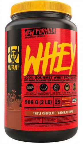 Сывороточный протеин для набора массы Mutant Whey 908 гр (Triple Chocolate)