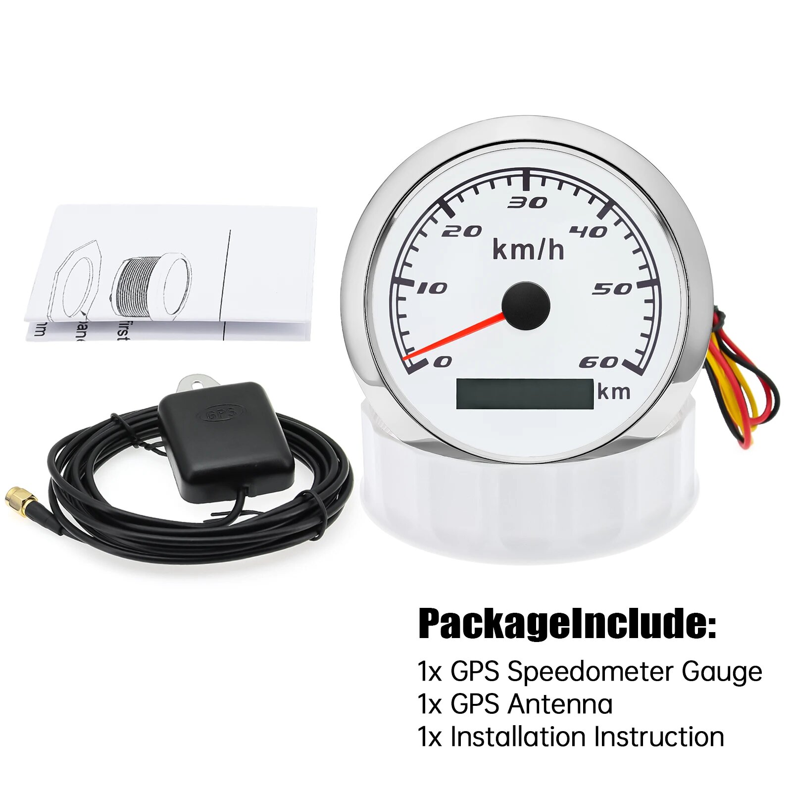 Изготовленный на заказ универсальный 85-мм GPS-спидометр, цифровой датчик 30 60 120 200 GPS 60KMH WS