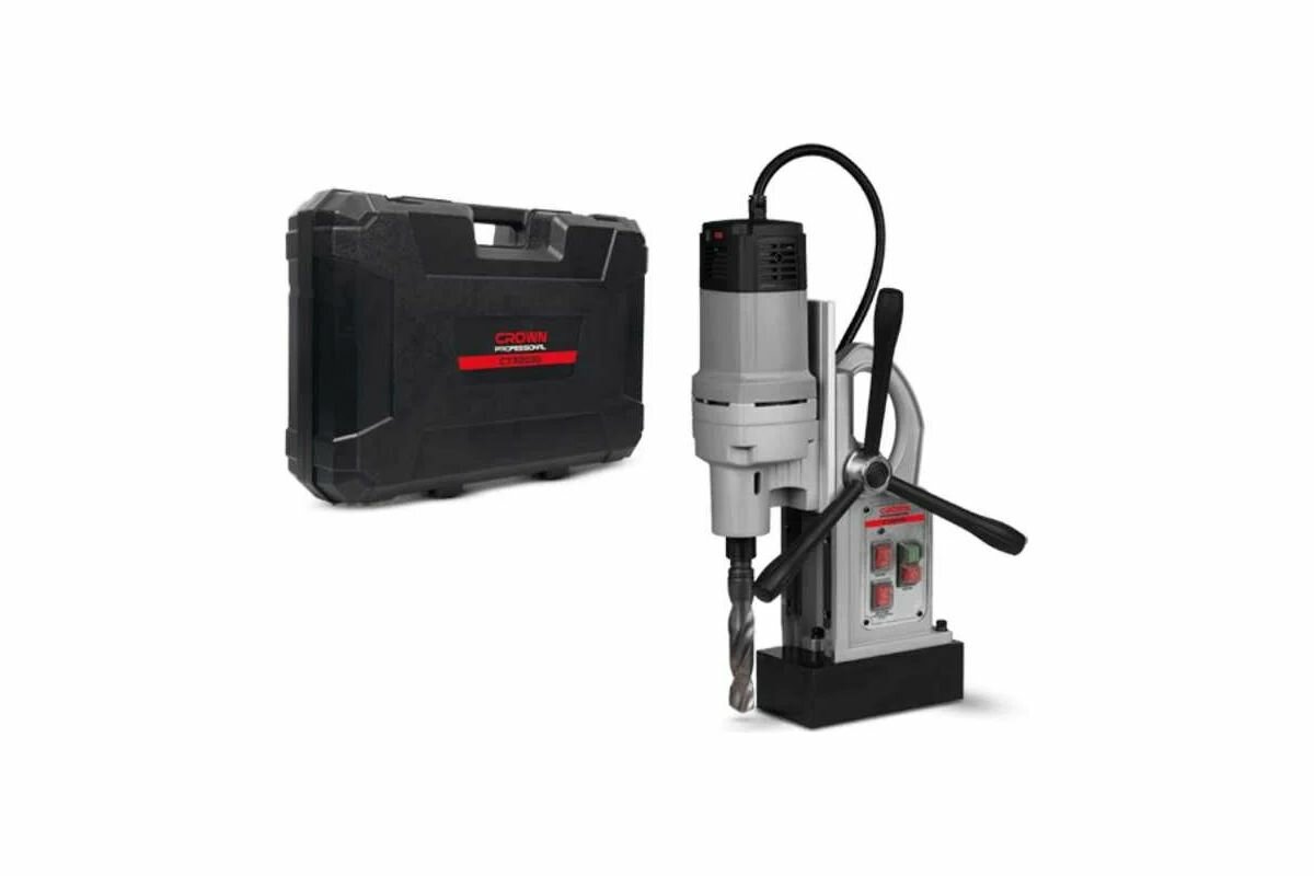 Магнитный сверлильный станок CROWN СТ32030BMC, ключевой патрон, реверс