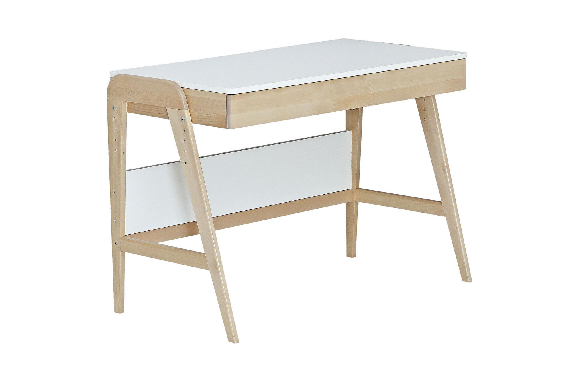 Стол растущий Нонтон Скандик белый жемчуг 104.5x55x74.5 см