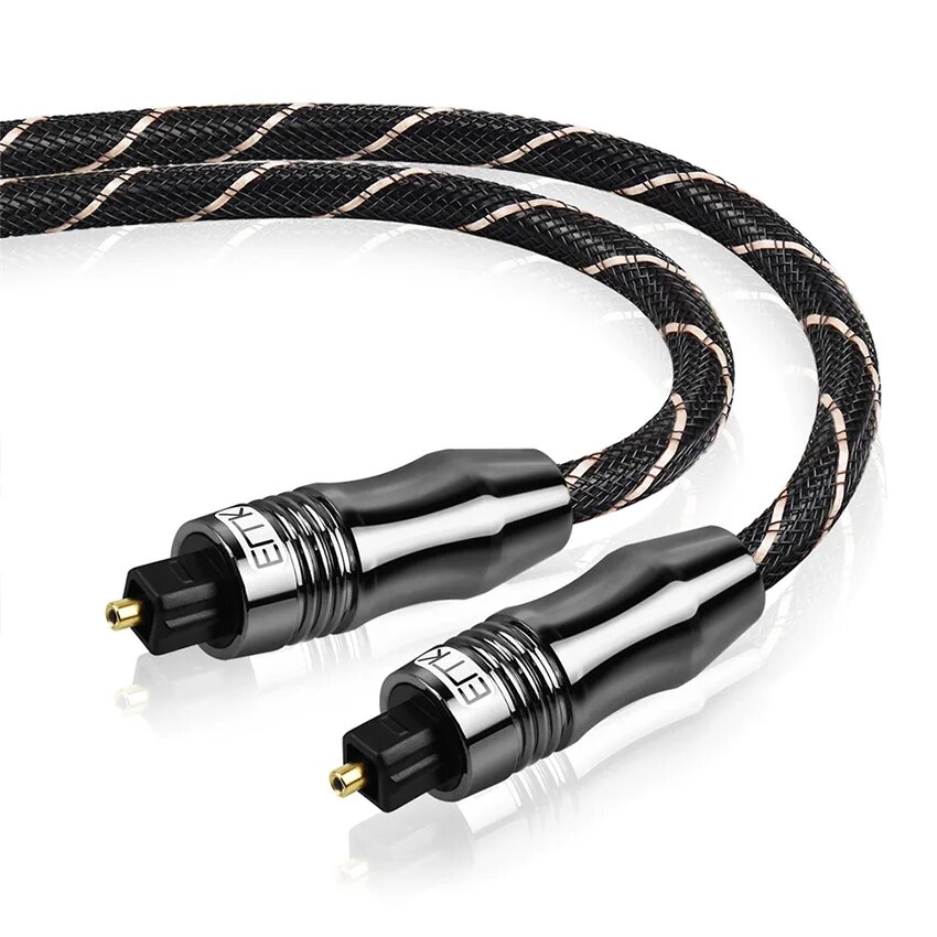 Оптический кабель Toslink EMK 5.1 10/15 м Optical Fiber Cable, 1 м